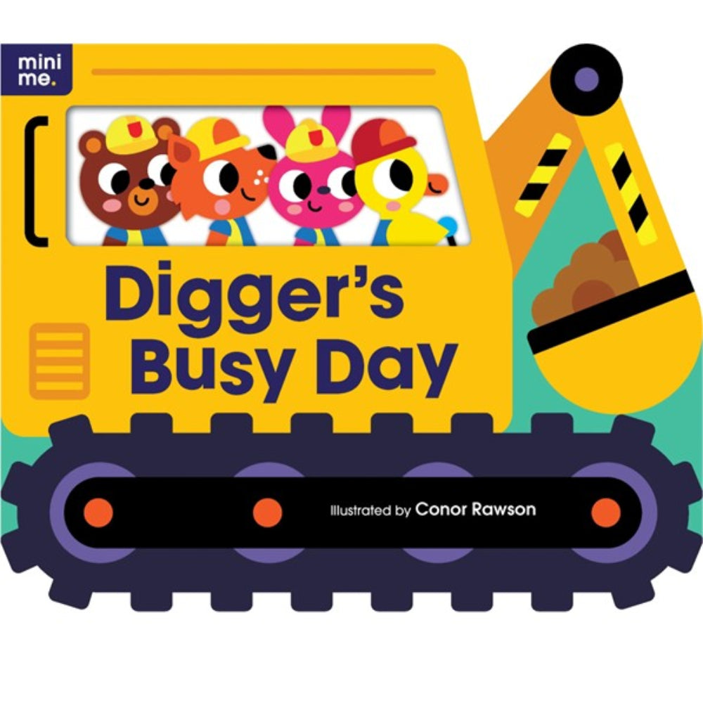 Mini Me - Digger's Busy Day - Shaped Board Book – babygoodswarehouse