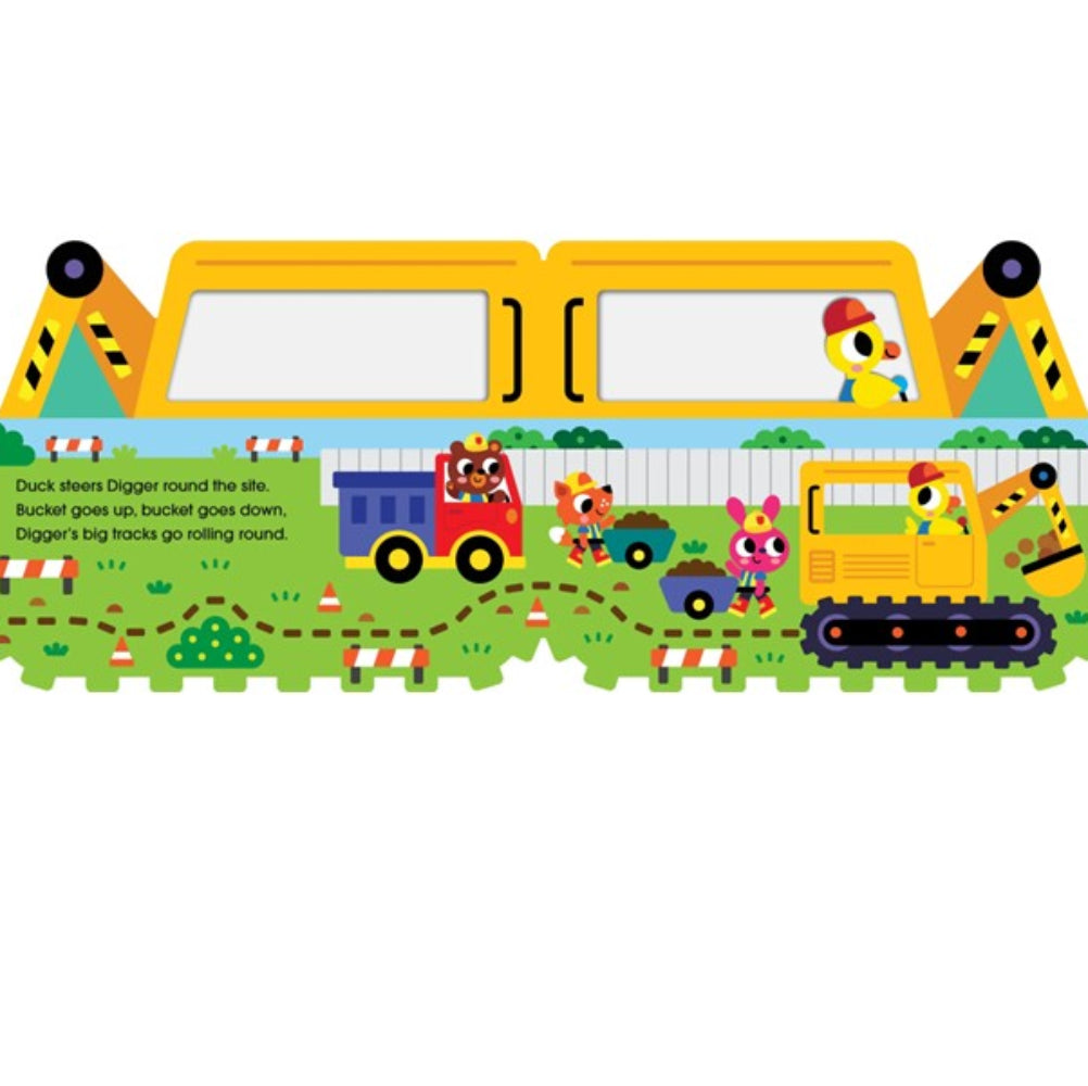 Mini Me - Digger's Busy Day - Shaped Board Book – babygoodswarehouse