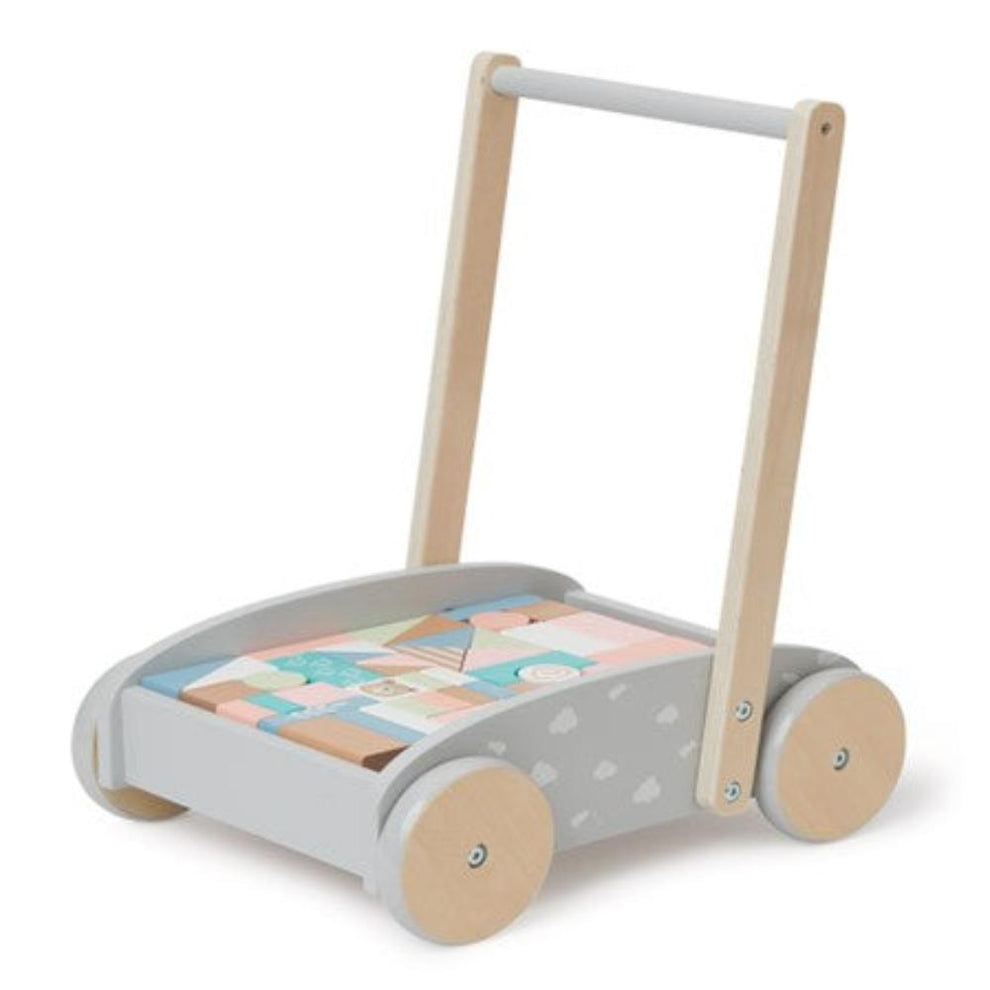 Bubble Wooden Baby Push Cart/Walker with Blocks – babygoodswarehouse