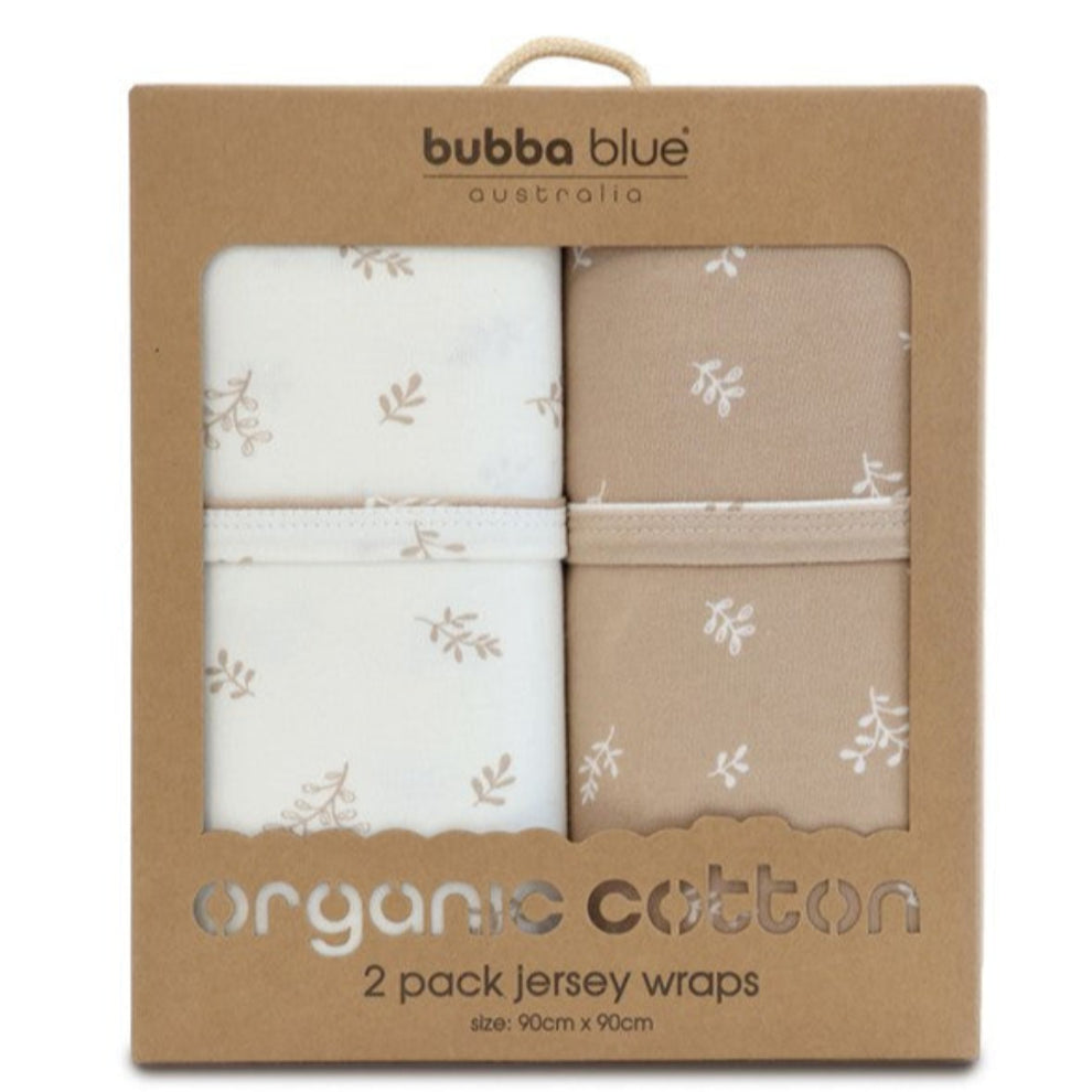 Bubba Blue Organic Cotton 2pk Jersey Wraps - Chestnut – babygoodswarehouse
