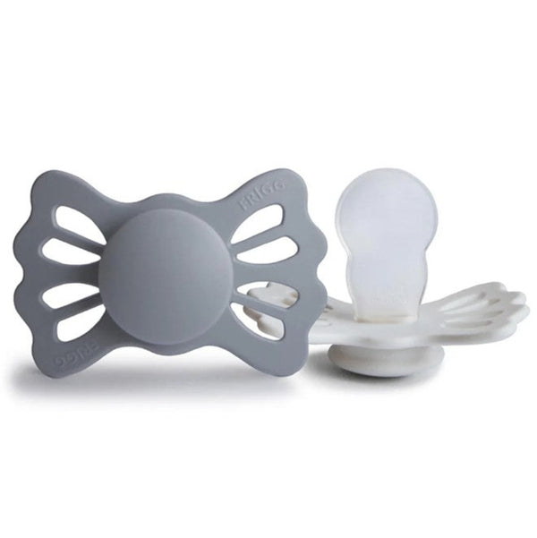 FRIGG Lucky Silicone Pacifier 2 Pack Size 2 - Great Grey/Silver Grey ...